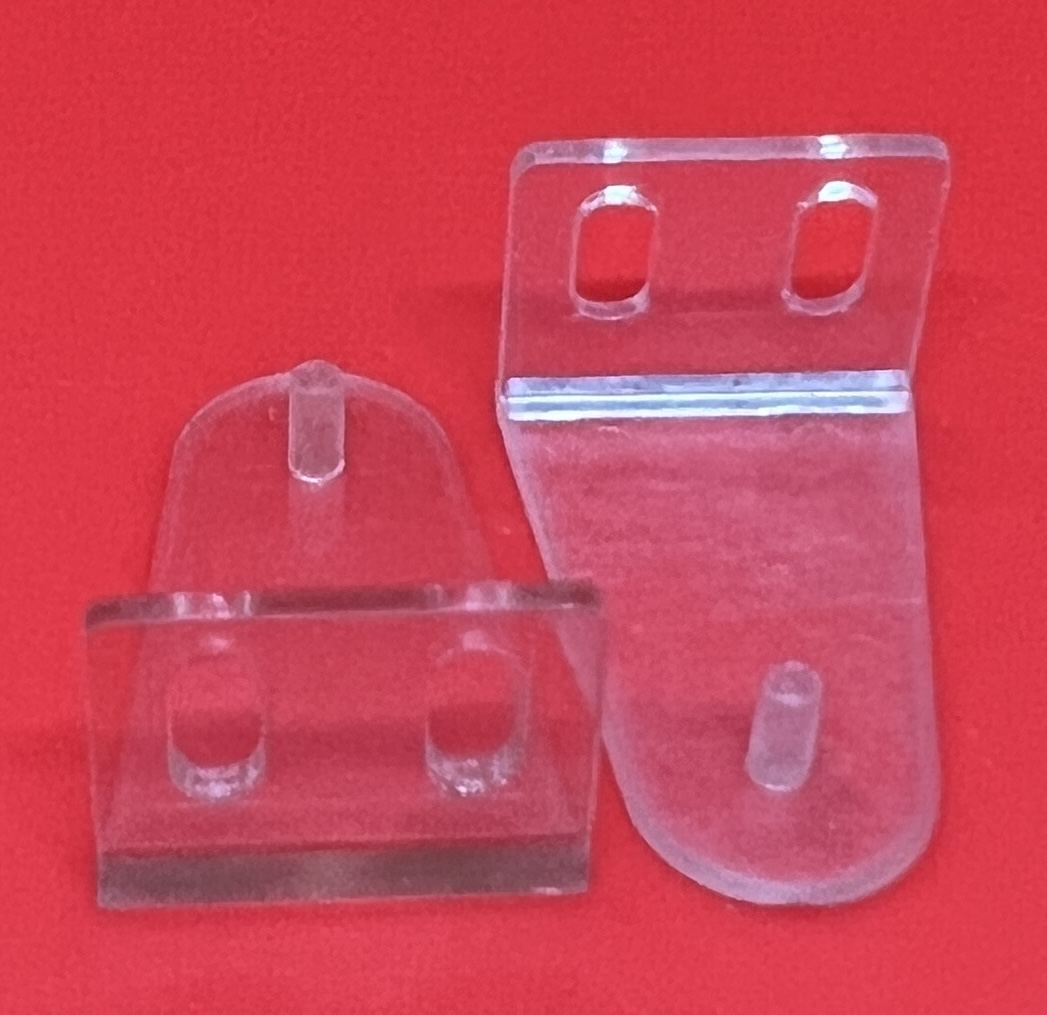 1" Plastic Hold Down Brackets, Clear, 1 Pair, #285 - Window Covering ...